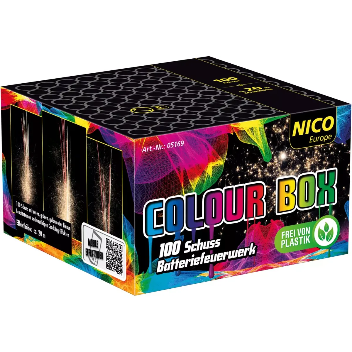 Nico Feuerwerk 100 Schuss Batterie Colour Box, 7,99
