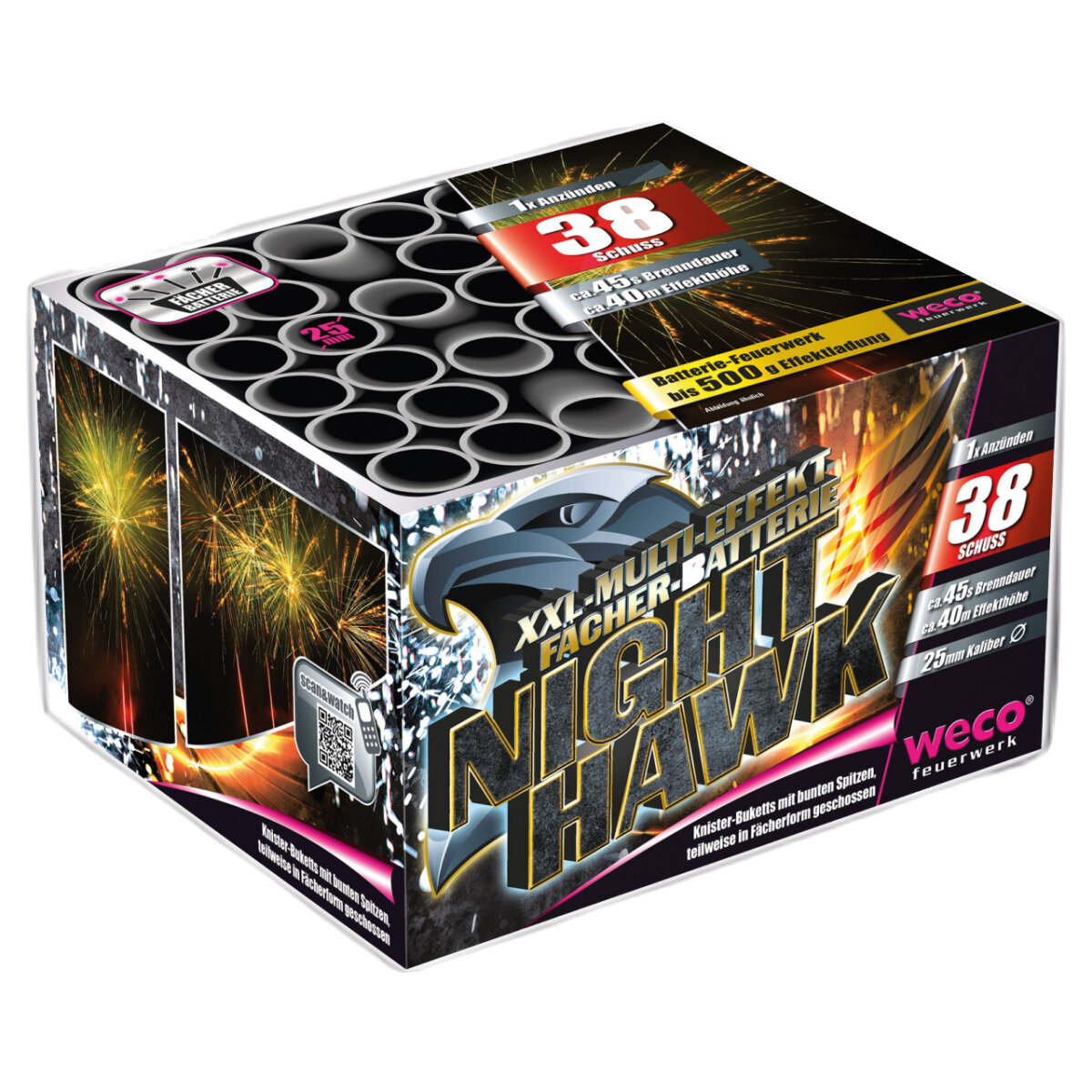 Night Hawk Weco Silvester Feuerwerk Batterie, 39,99